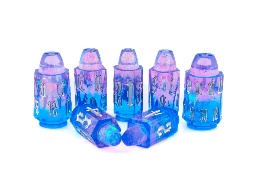 Magician Bullet Dnd Dice Resin Revolver RPG Dice Set 10 Colors Cosmic ...