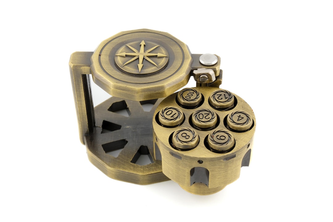 Revolver Metal Dice Set | Bullet Dice for Dnd | Spinning Chamber ...