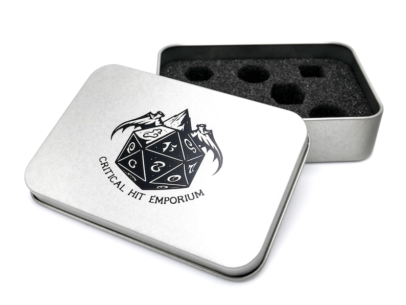 Blue Dusted Flower Pedal Metal Dnd Dice Set 7 Piece RPG Dice Dungeons ...