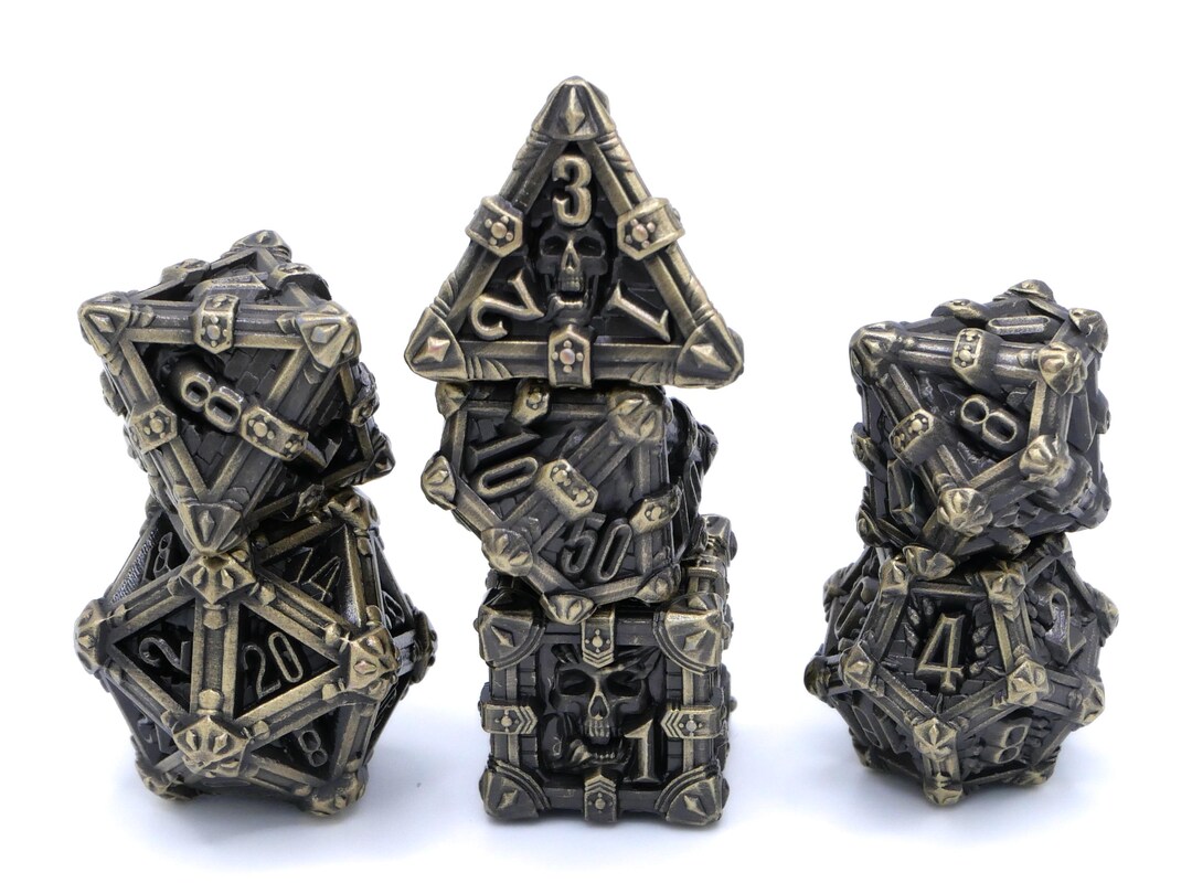Vampire Hunter Metal Dnd Dice Set | 7 Piece RPG Dice | 13 Colors ...