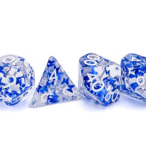 Blue Butterfly Dnd Dice Set | 7 Piece Resin Dice | Butterfly Swarm ...