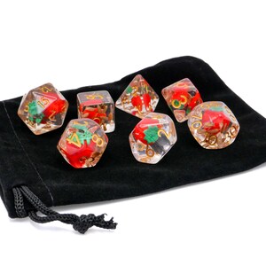 Strawberry Shortcake Resin Dice Set 7 Pieces Dnd Dice Fruit Dice Berry ...