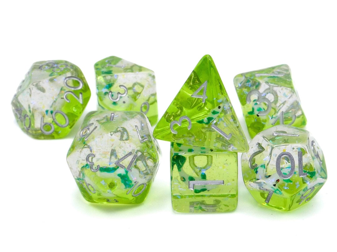 Algae Koi Resin Dice Set | 7 Pieces | Dnd Dice | Japanese Fish ...