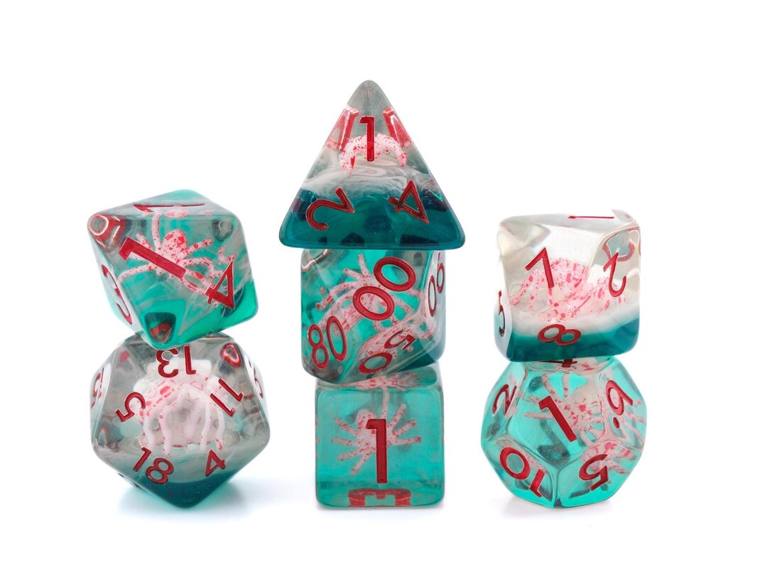 Spider Dnd Dice Set | 7 Piece RPG Dice | 6 Color Options | Anthropod ...