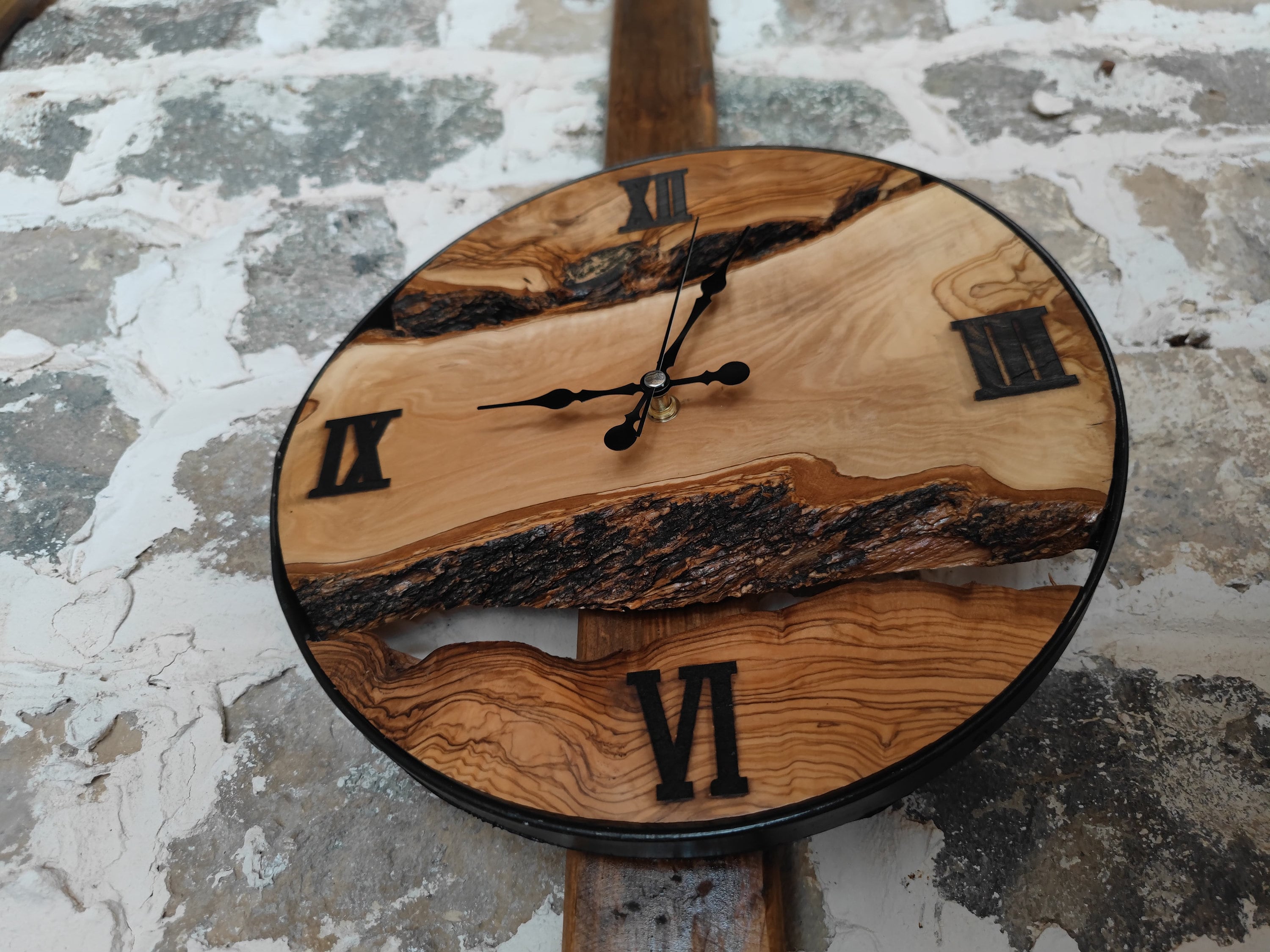 Handmade Wall Clock Olive Wood Clock Round Wall Clock - Etsy