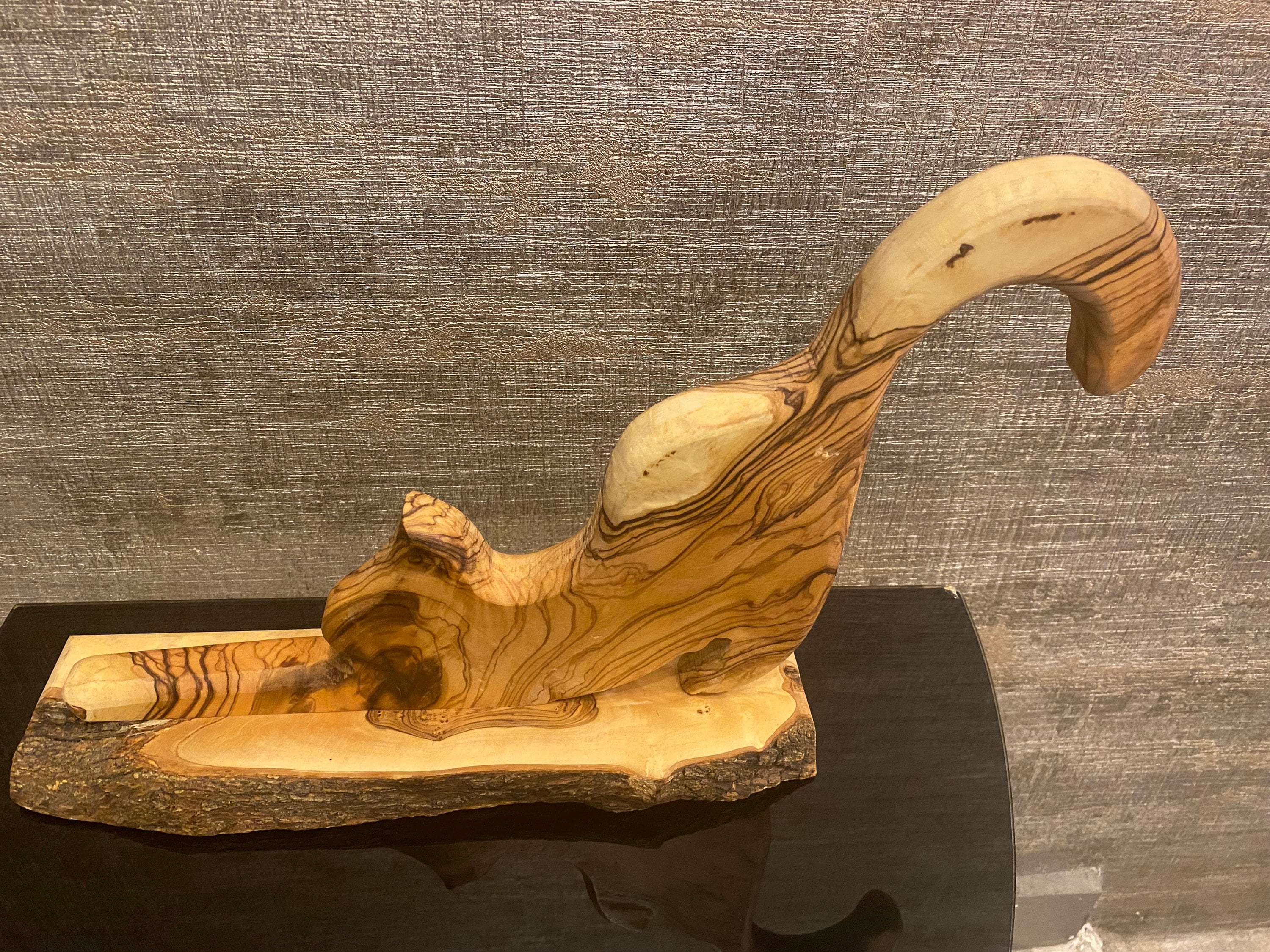 Unique Gift, Handmade Wood Cat Statue, Wooden Cat Shapes, Ornamental ...