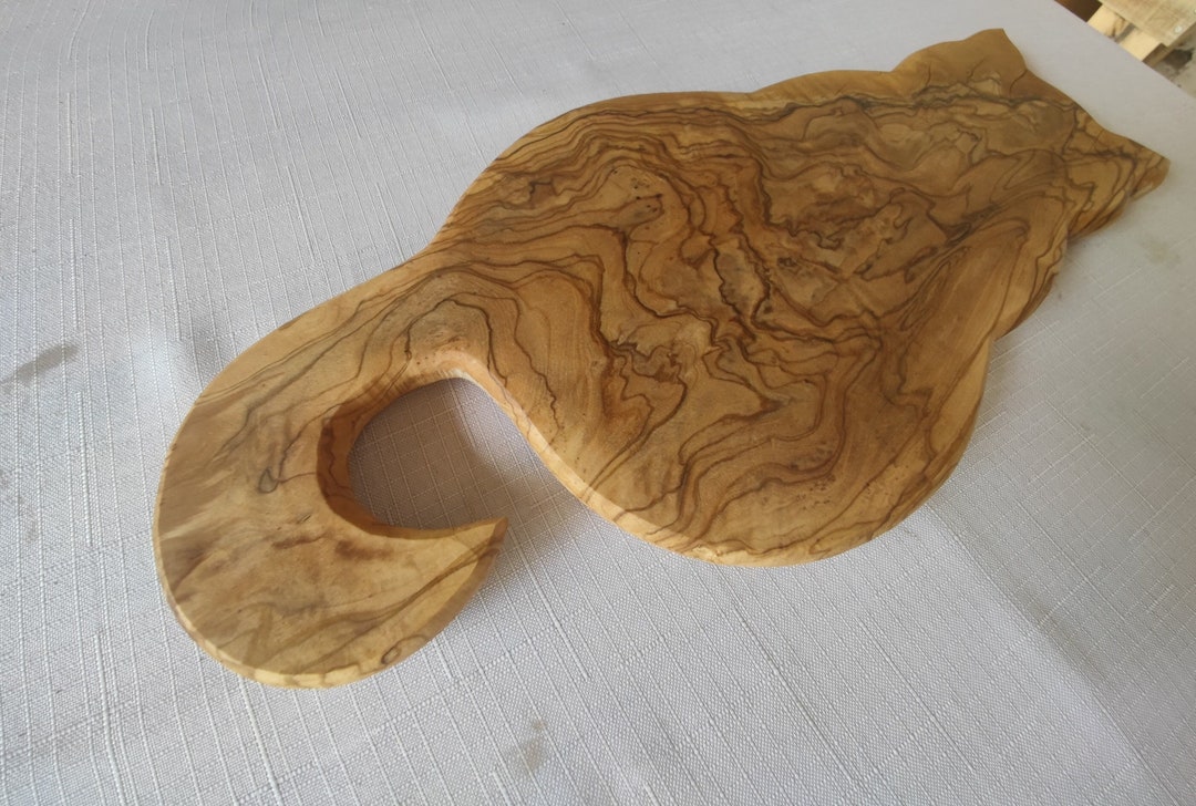 Olive Wooden Cat Shape Serving Plate With Handle, Gift, Wooden Cat ...