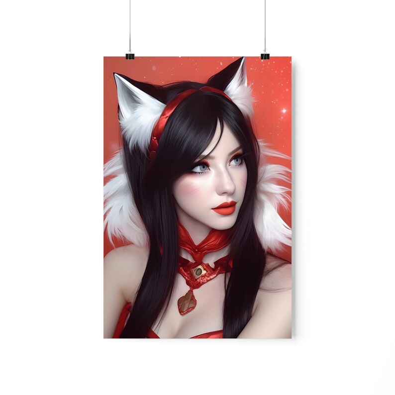 Ahri Poster Realistic Ahri Premium Matte Poster From League - Etsy