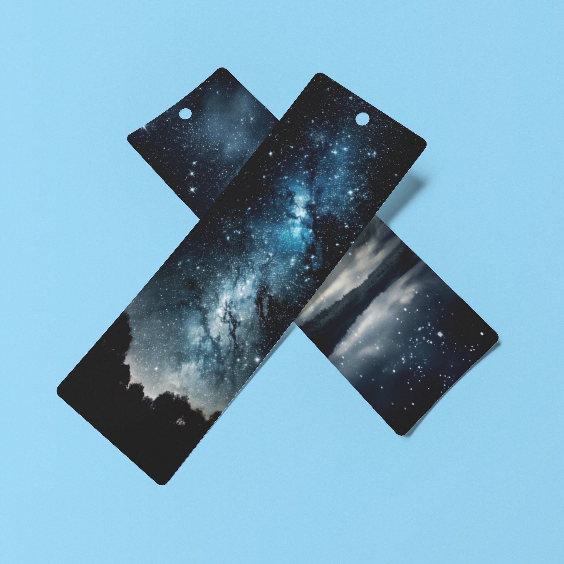 6 Starry Landscape Bookmarks, Printable Bookmarks, Digital Downloads ...