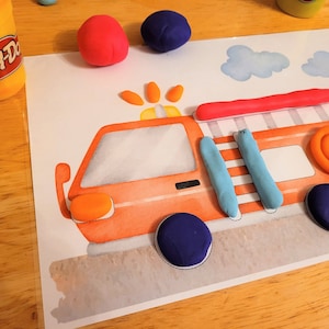 Transport Playdough Mats: Fine Motor Skills Activity (PDF) - Etsy