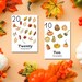Autumn Math Printable, Fall Nature Number Cards, Thanksgiving Preschool ...