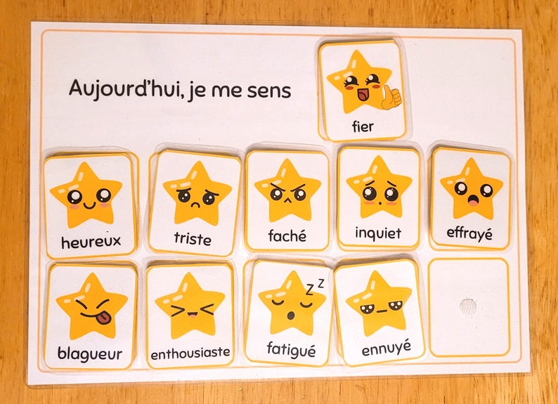 Today I Feel, Feelings and Emotions Chart for Visual Learners, Toddlers ...
