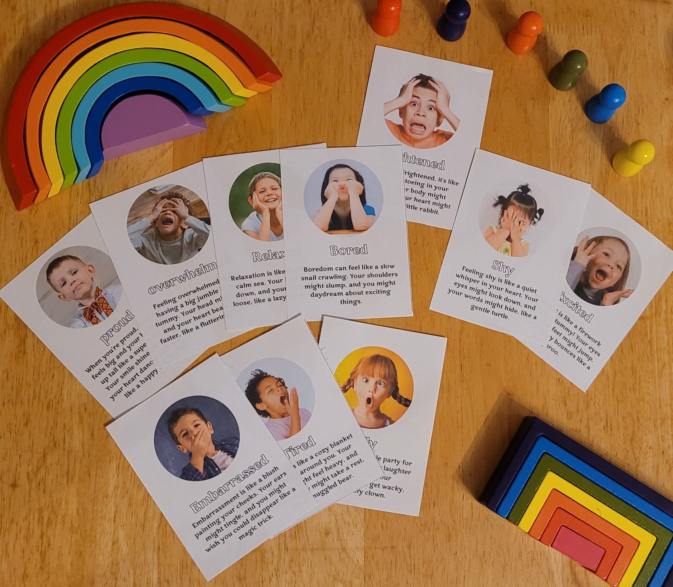 Bilingual Feelings Flashcards Printable for Children English - Spanish ...