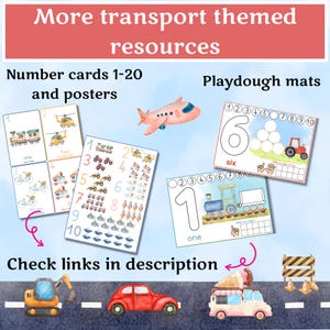 Transport Count & Clip Cards, #1-20 Counting Activity, Number ...