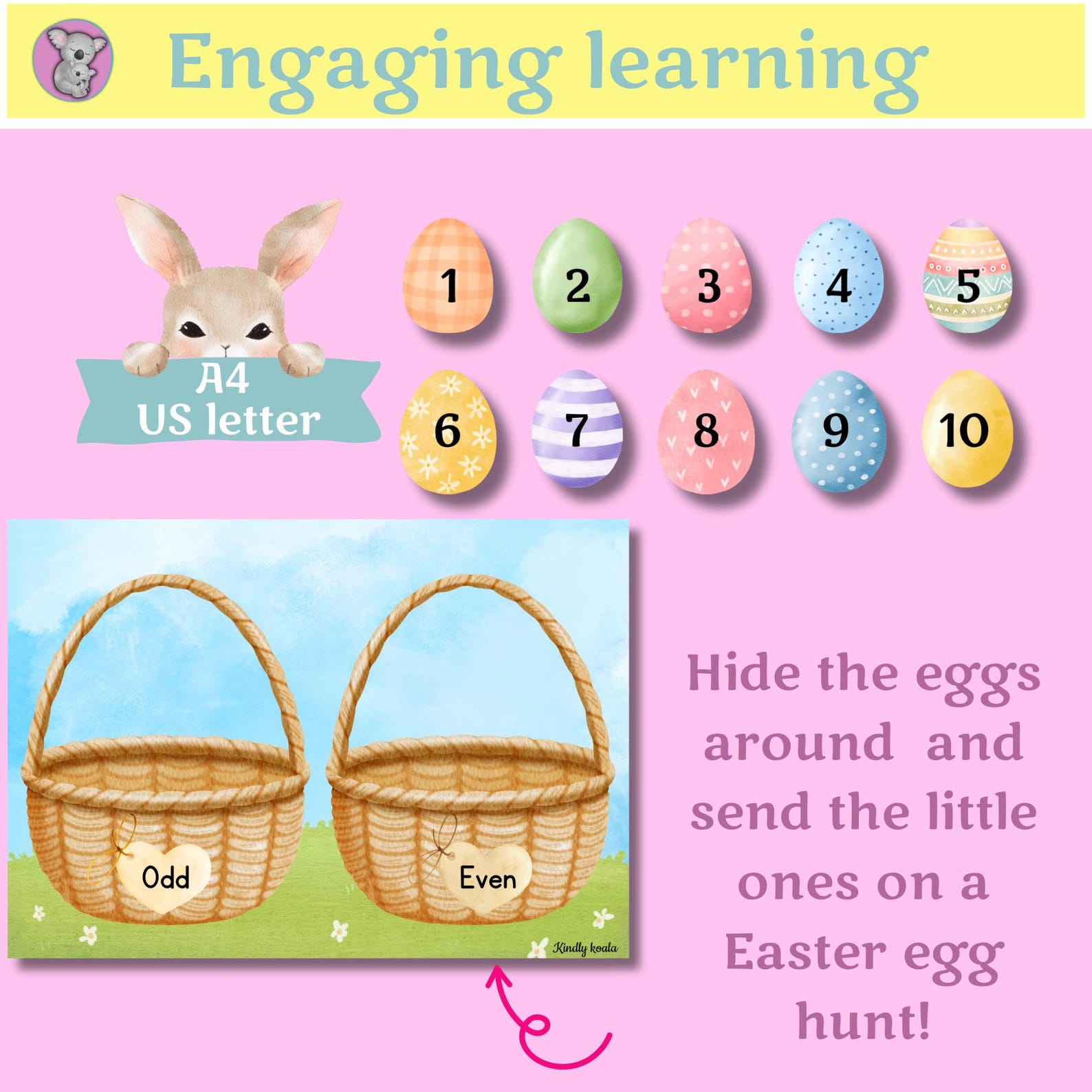 Easter Counting and Sorting Activity, Odd and Even Maths Activity, Pre ...
