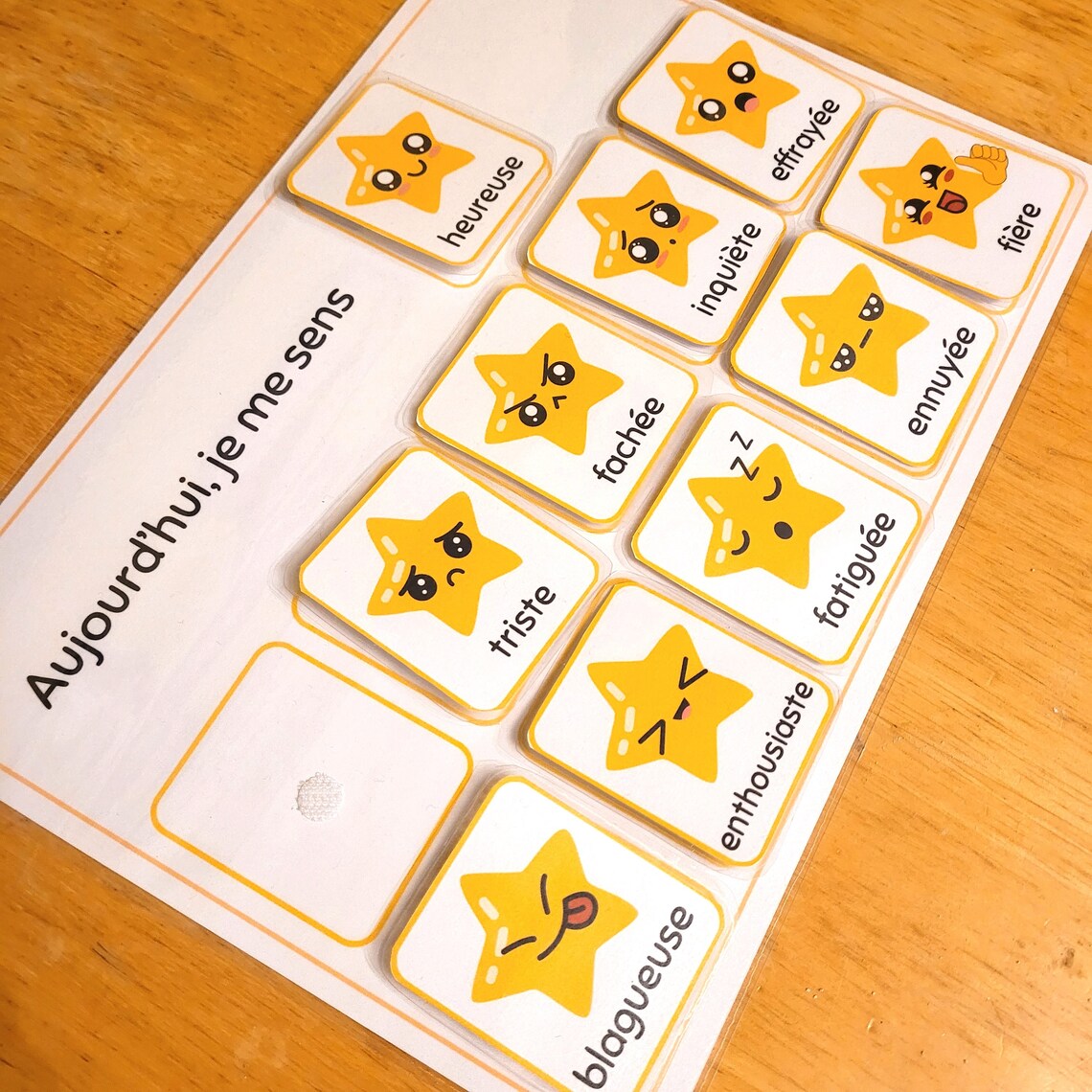 Today I Feel, Feelings and Emotions Chart for Visual Learners, Toddlers ...