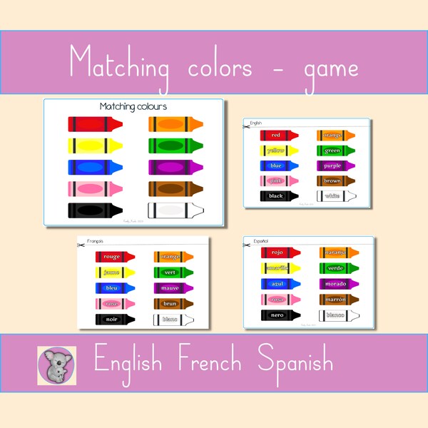 Spanish Colors Worksheet - Etsy
