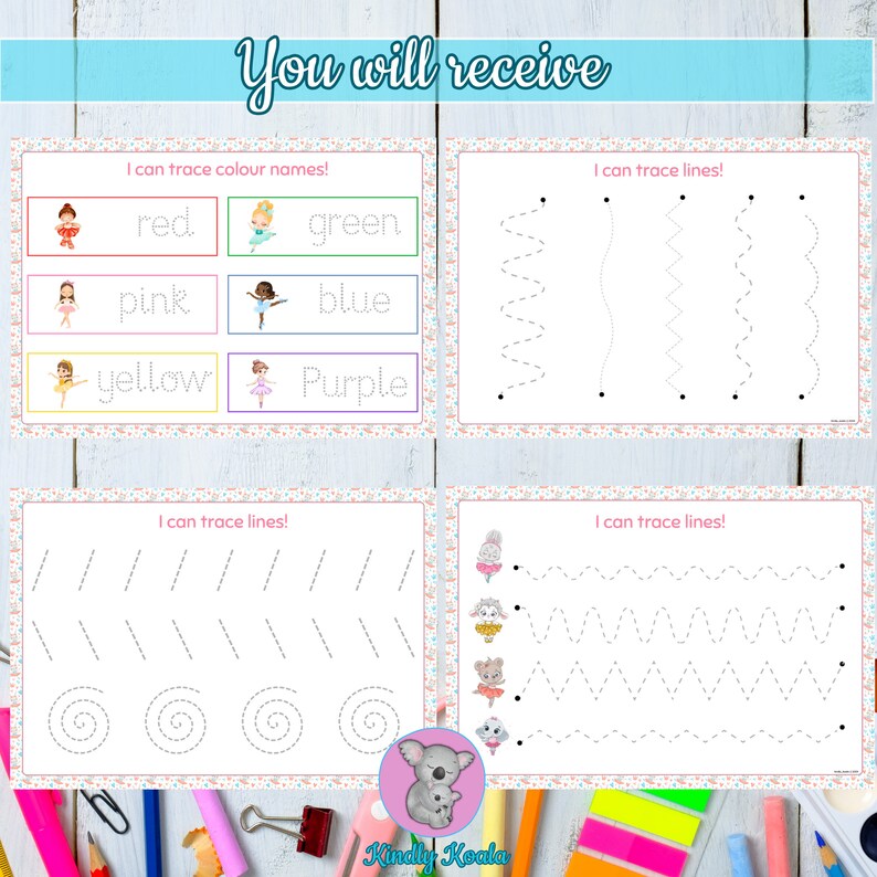 Personalized Handwriting Practice Pack: Ballerina Theme (digital ...