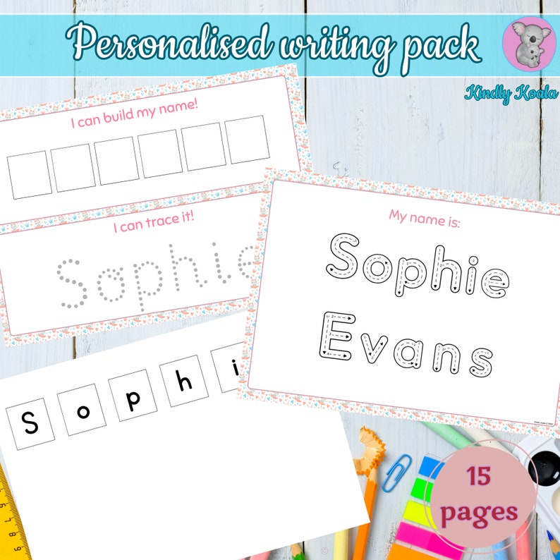 Personalized Handwriting Practice Pack: Ballerina Theme (digital ...