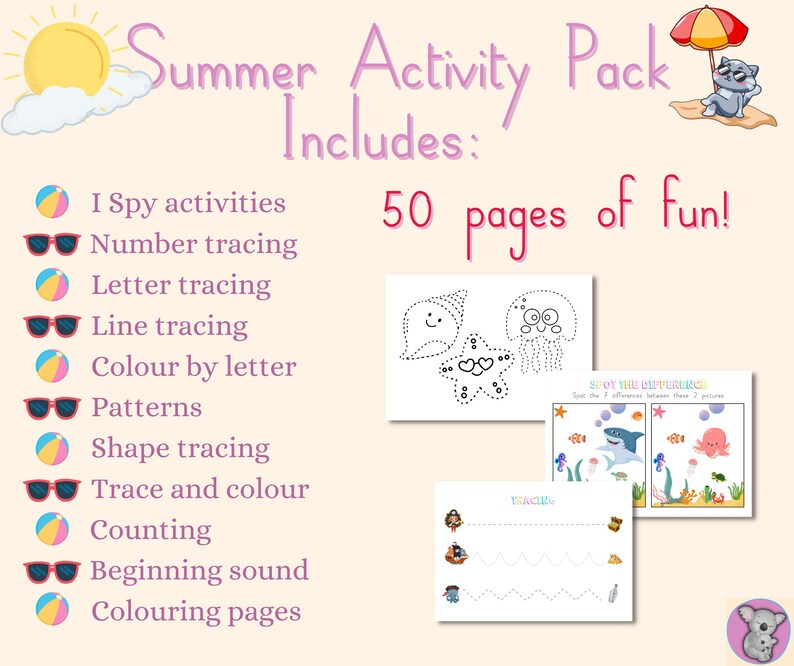 Summer Busy Book. Printable Preschool Activity Book. Preschool ...