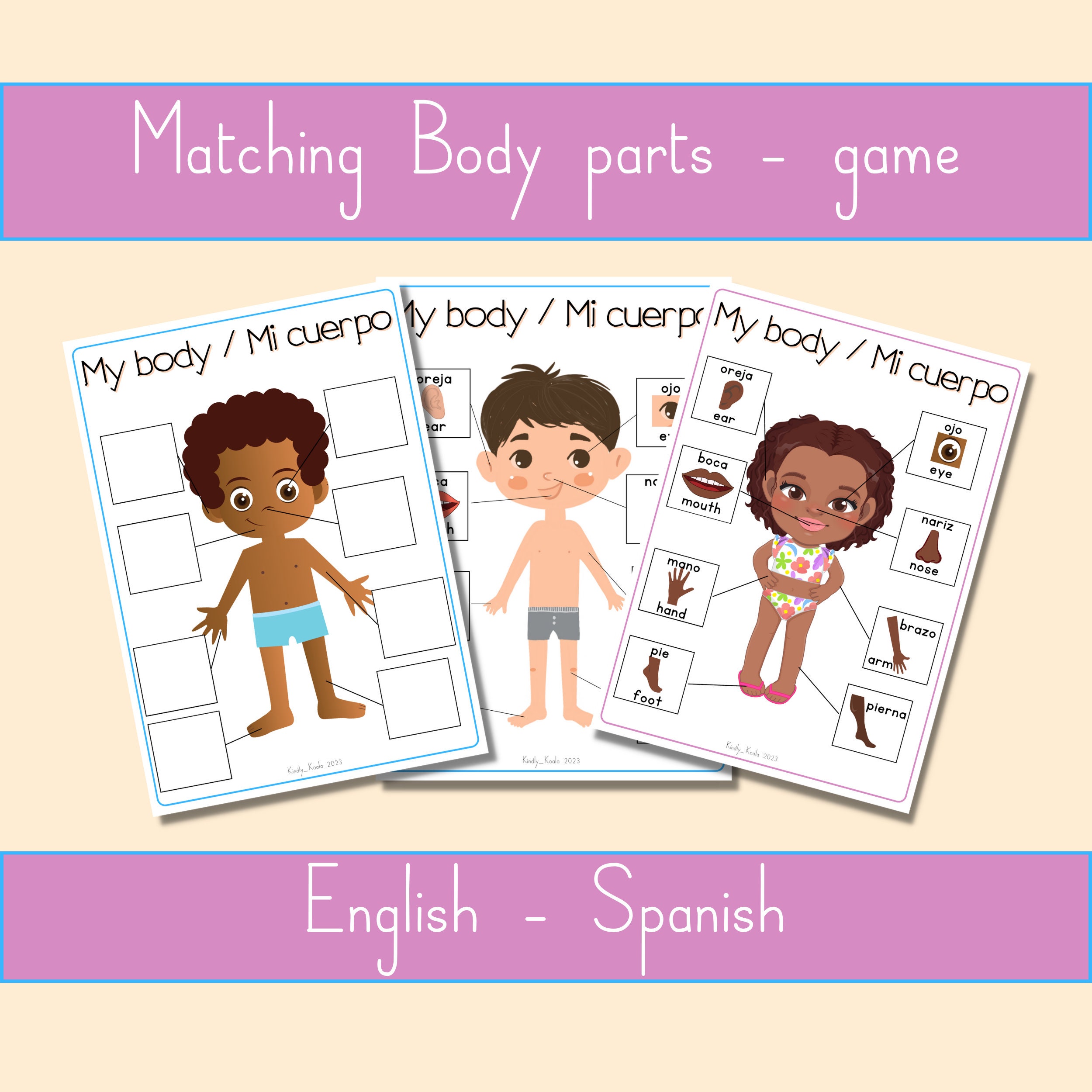 Spanish Body Parts Worksheet