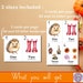 Autumn Math Printable, Fall Nature Number Cards, Thanksgiving Preschool ...