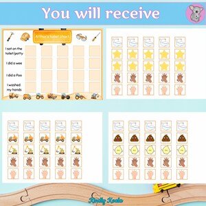 Personalised Potty Chart Printable, Potty Training Chart, Toddler ...