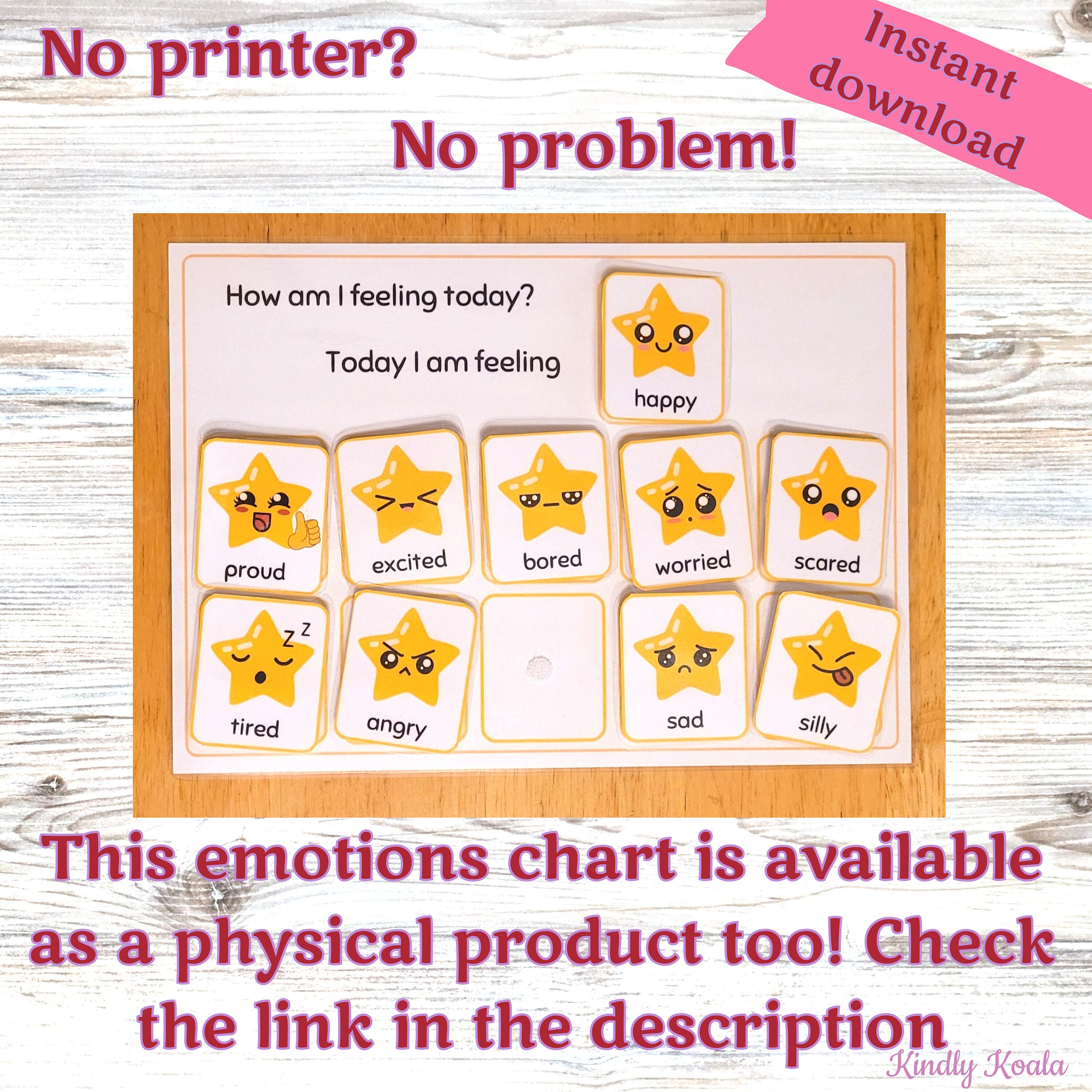 Emotions Chart for Children, Express Feelings, Mindfulness, Classroom ...