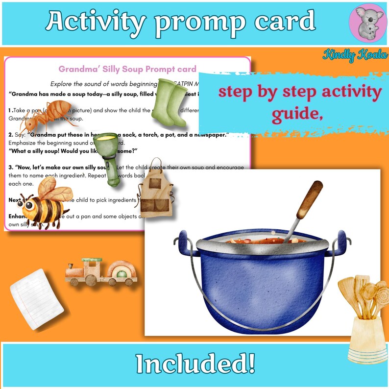 Silly Soup Phonics Game: Beginning Sounds Activity (digital Download ...