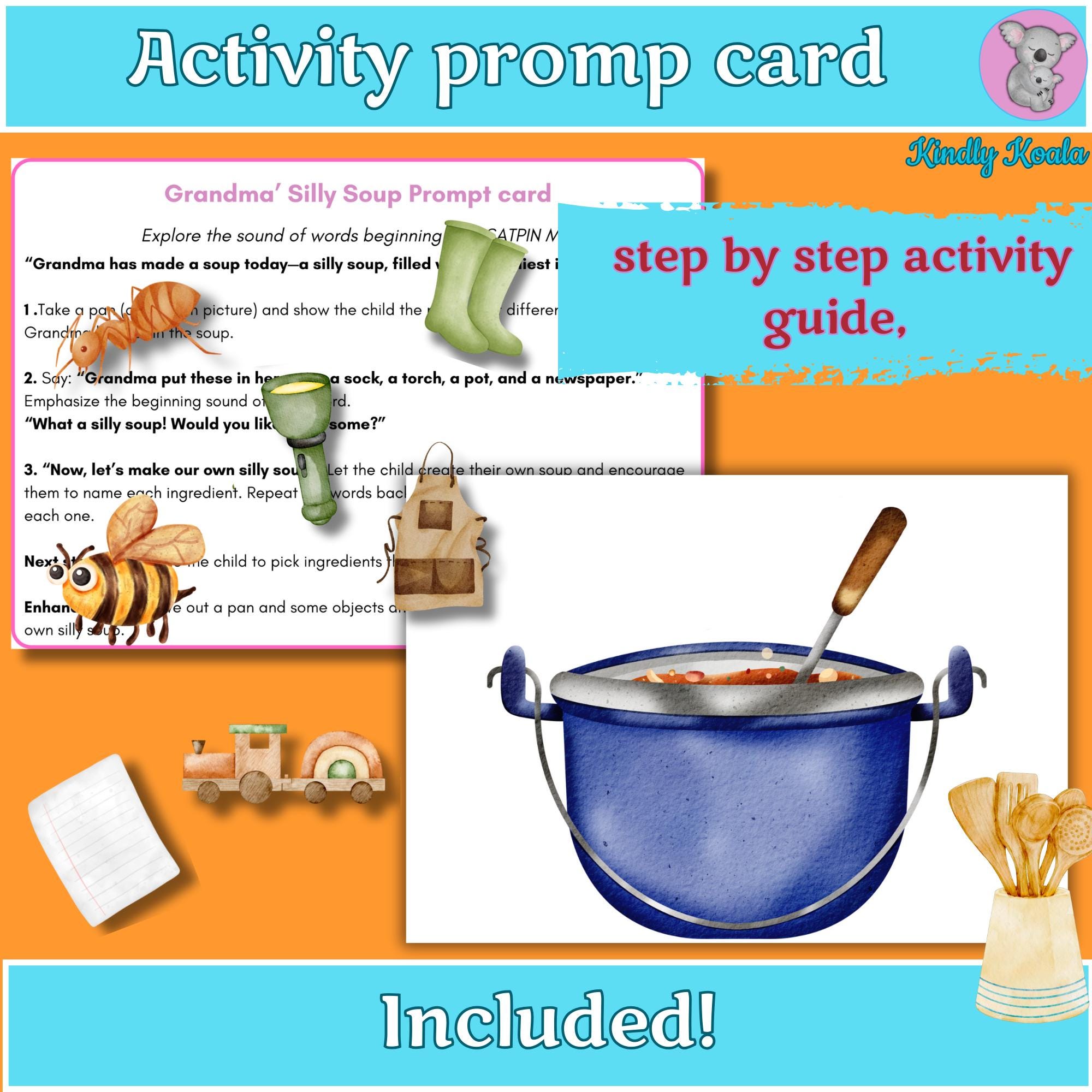 Silly Soup Phonics Game: Beginning Sounds Activity (digital Download ...