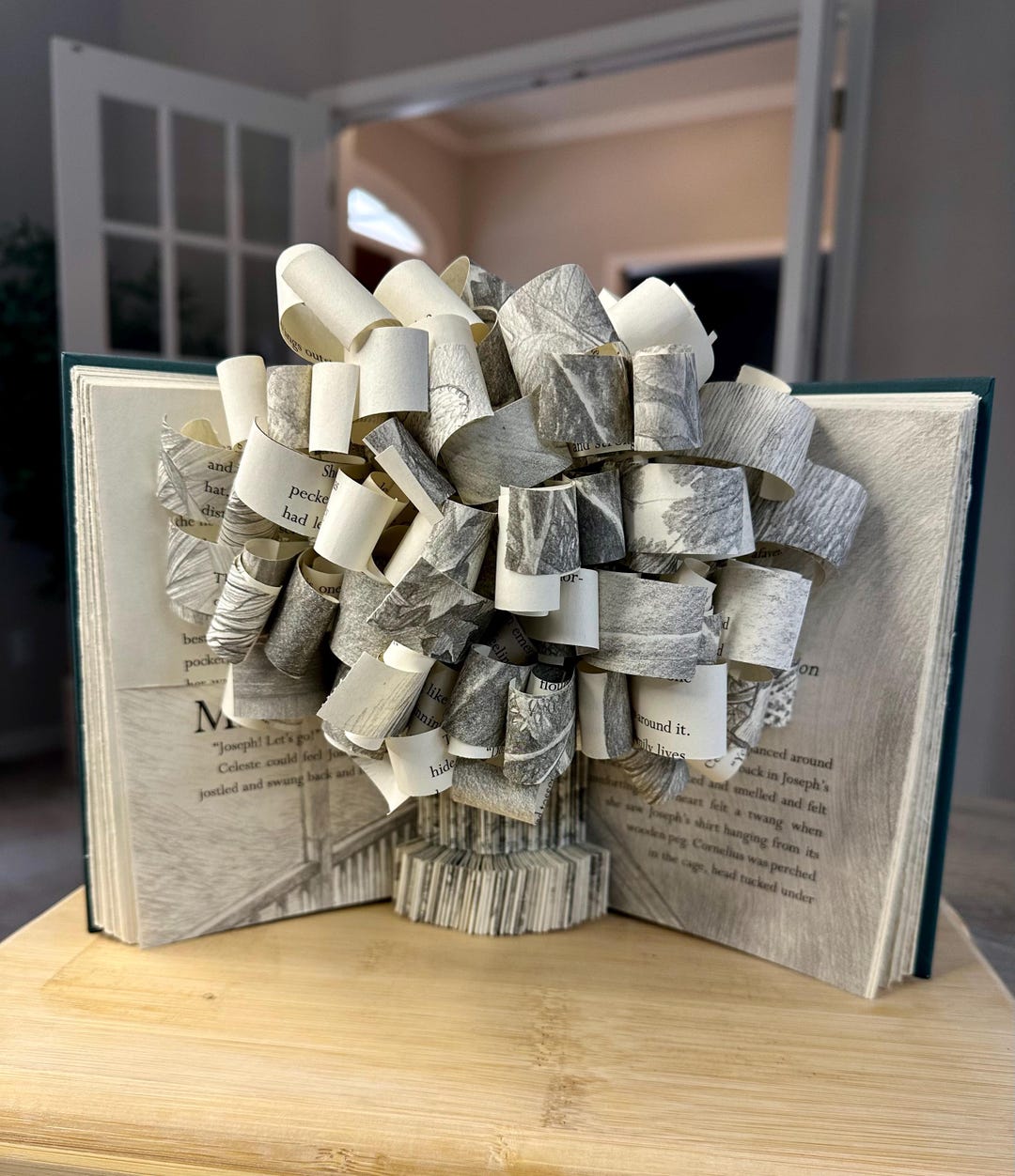 Handmade Book Page Tree Sculpture: Tree of Life Paper Art - Etsy