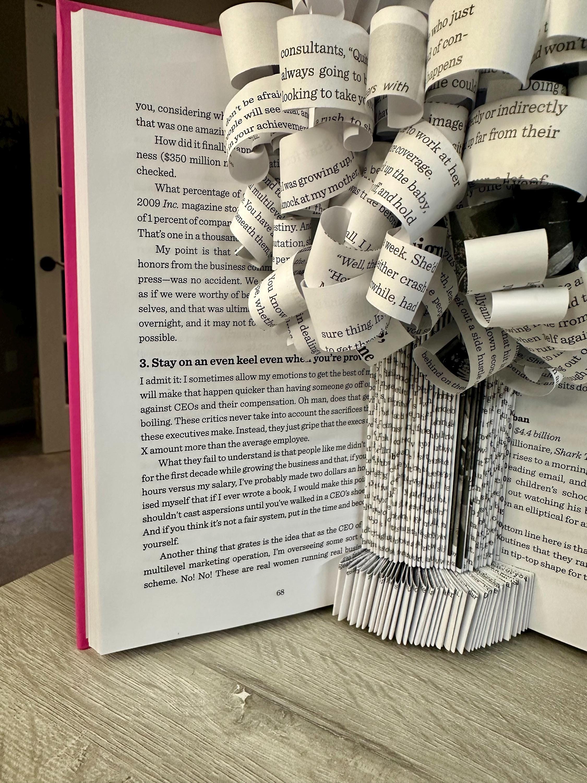 Handmade Book Page Tree Sculpture: Tree of Life Paper Art - Etsy