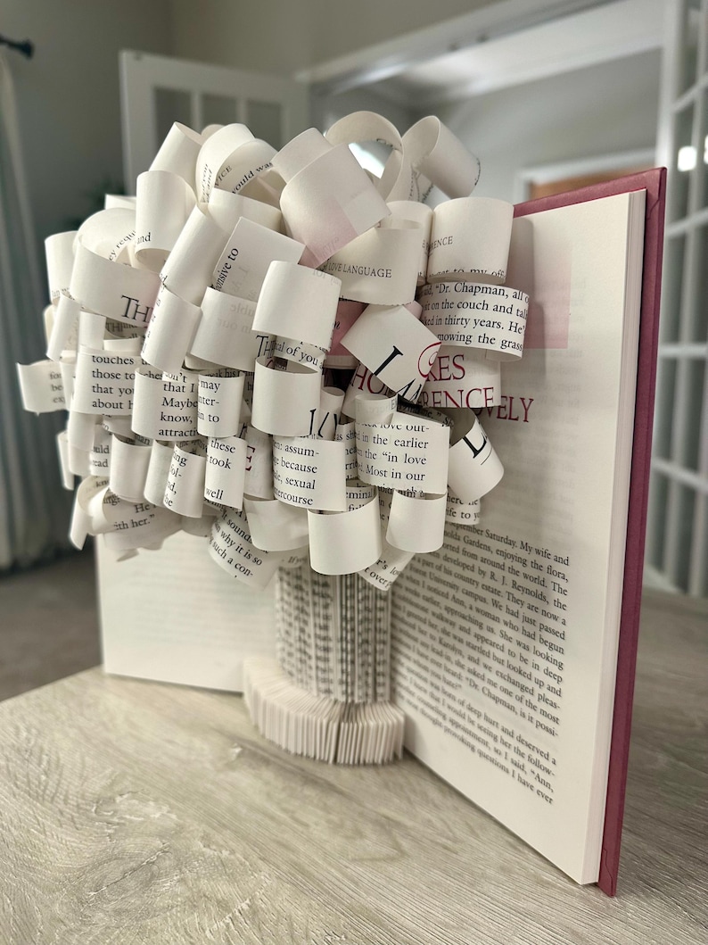 Handmade Book Page Tree Sculpture: Tree of Life Paper Art - Etsy