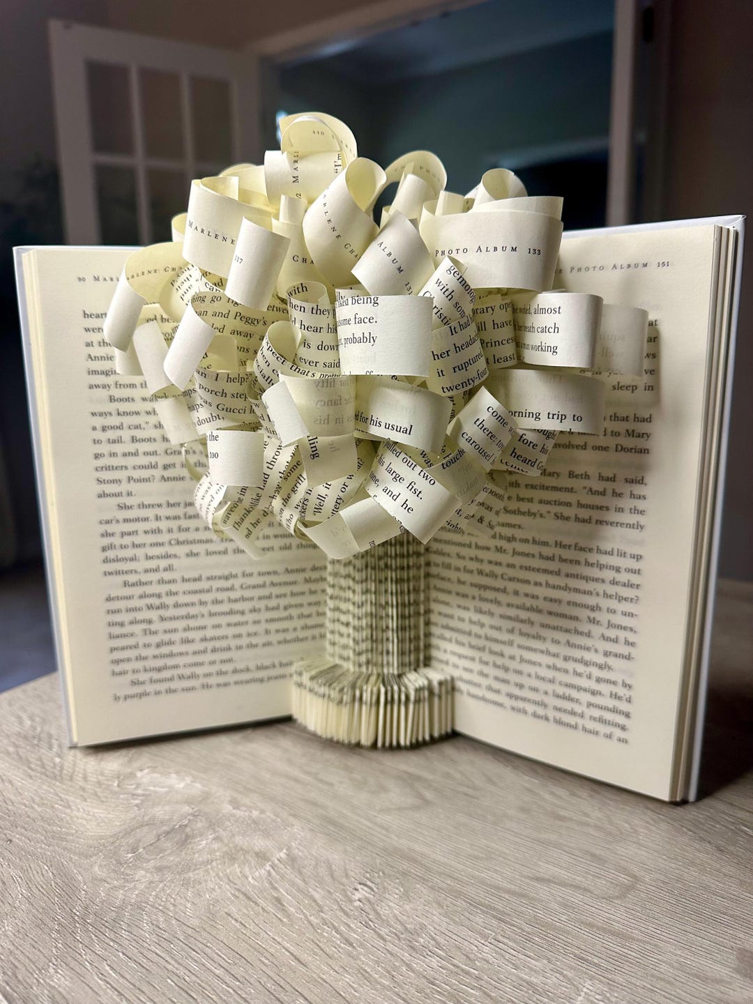 Handmade Tree Sculpture From Book Pages – Paper Art Gift for Book ...