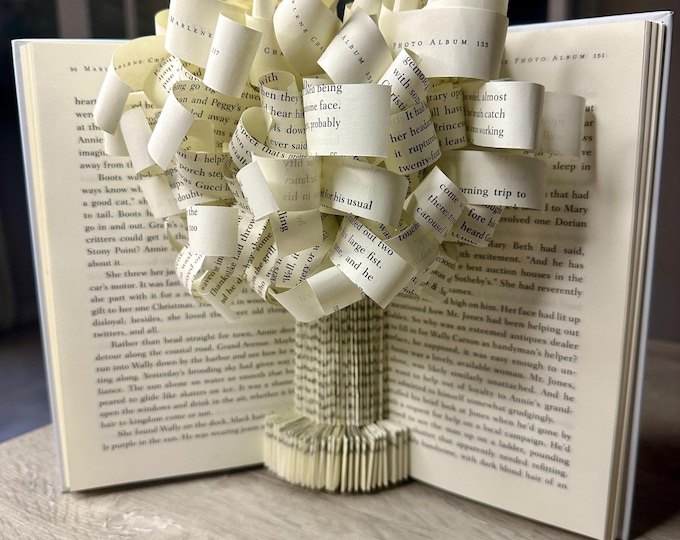 Handmade Tree Sculpture From Book Pages – Paper Art Gift for Book ...
