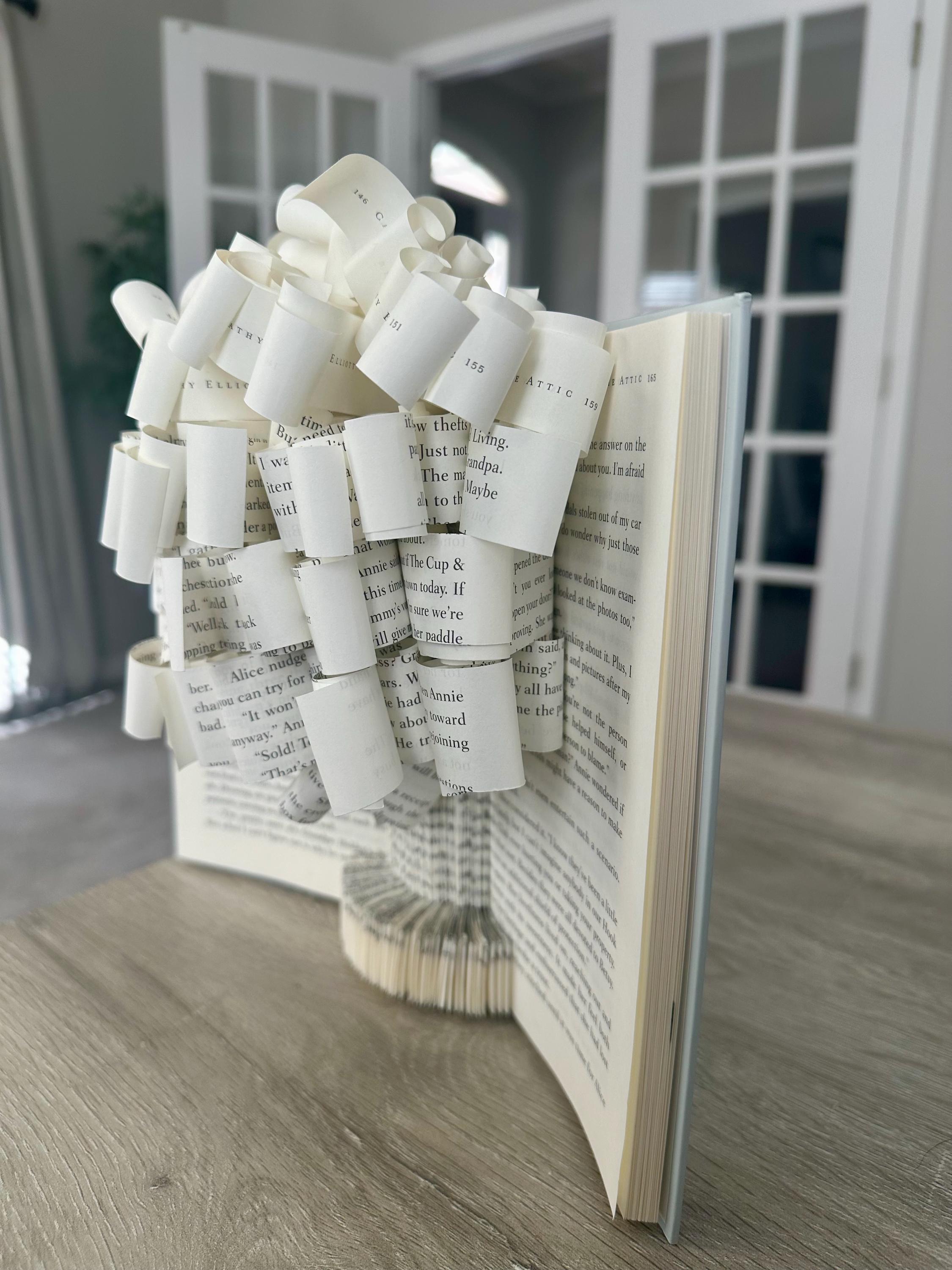 Handmade Book Page Tree Sculpture: Tree of Life Paper Art - Etsy