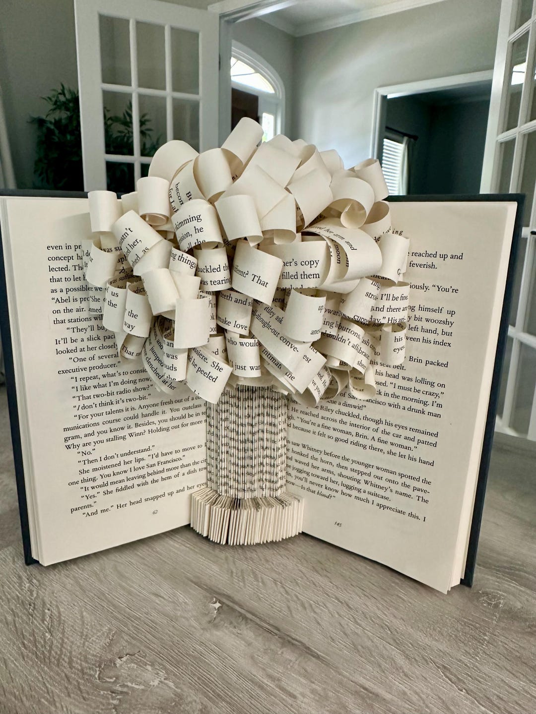 Handmade Book Page Tree Sculpture: Tree of Life Paper Art - Etsy