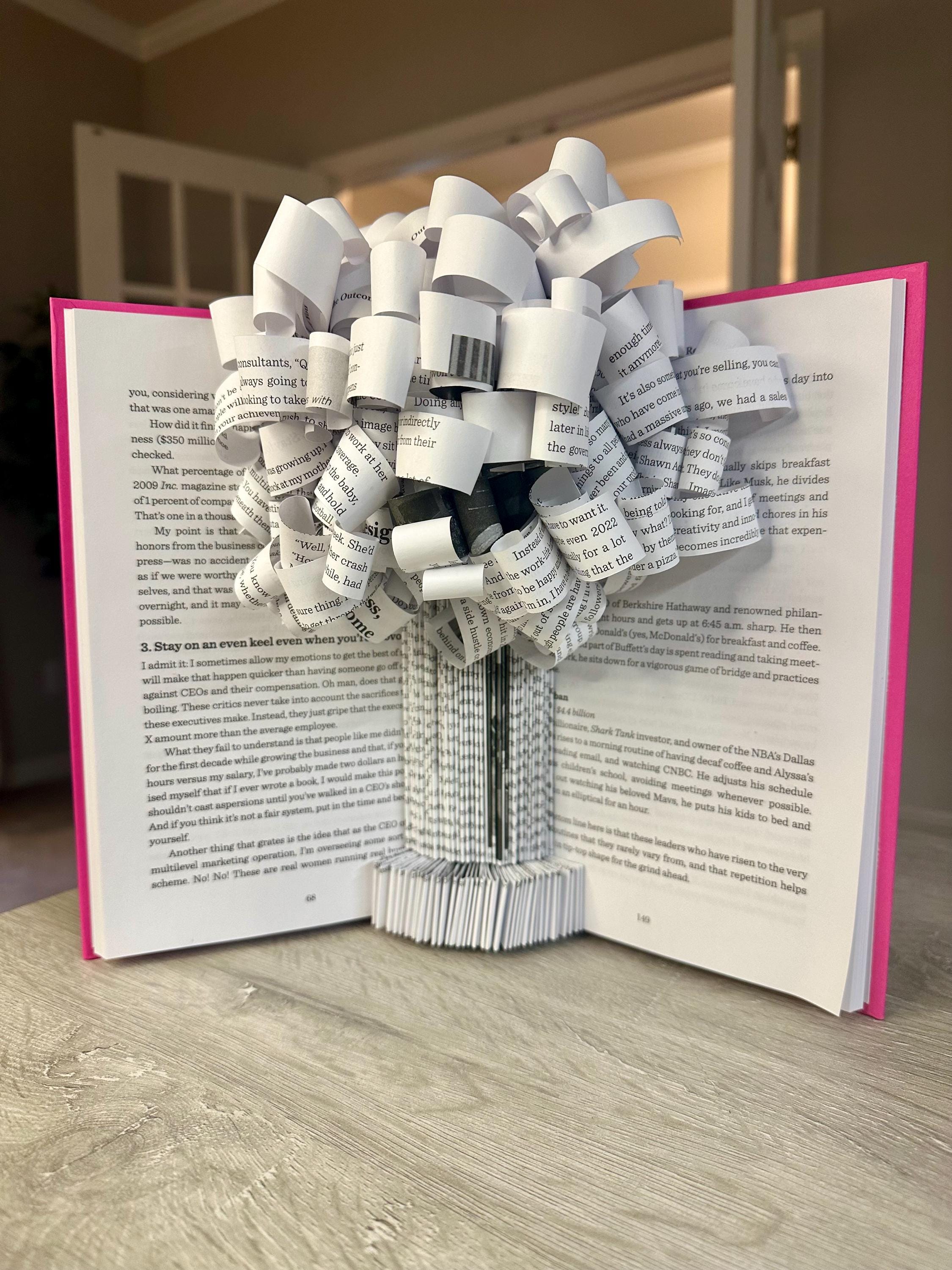 Handmade Book Page Tree Sculpture: Tree of Life Paper Art - Etsy