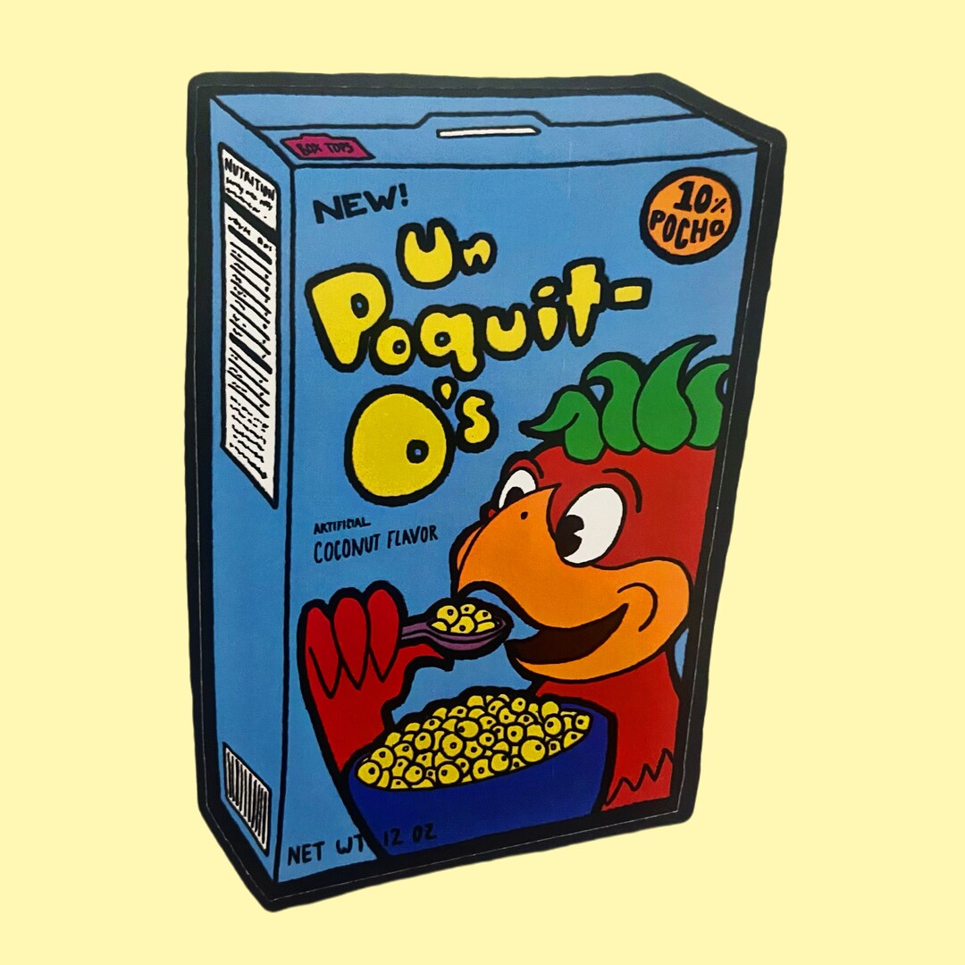 Un Poquito-os Cereal Box Sticker - Etsy