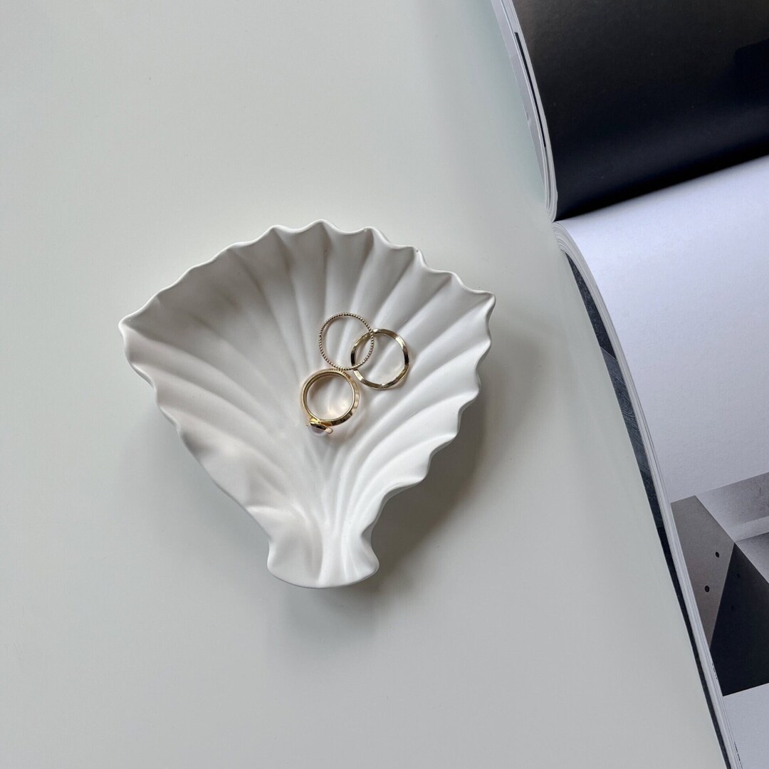 Shell Shaped Dish for Rings Table Decor in Nautical Style - Etsy