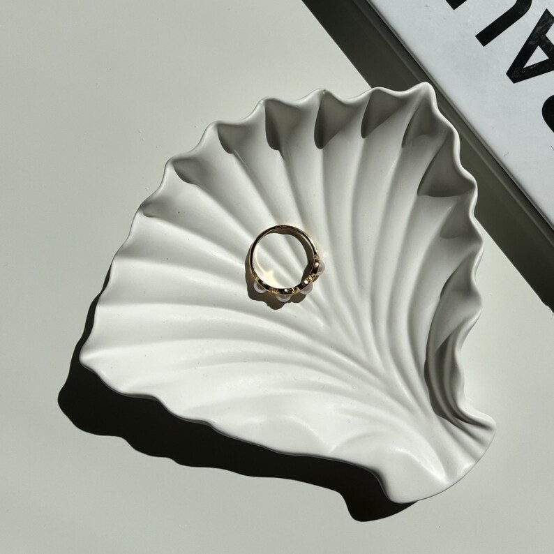 Shell Shaped Dish for Rings Table Decor in Nautical Style - Etsy