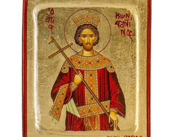 Saint Constantine Icon the Great, Handmade Greek Orthodox Icon of St ...