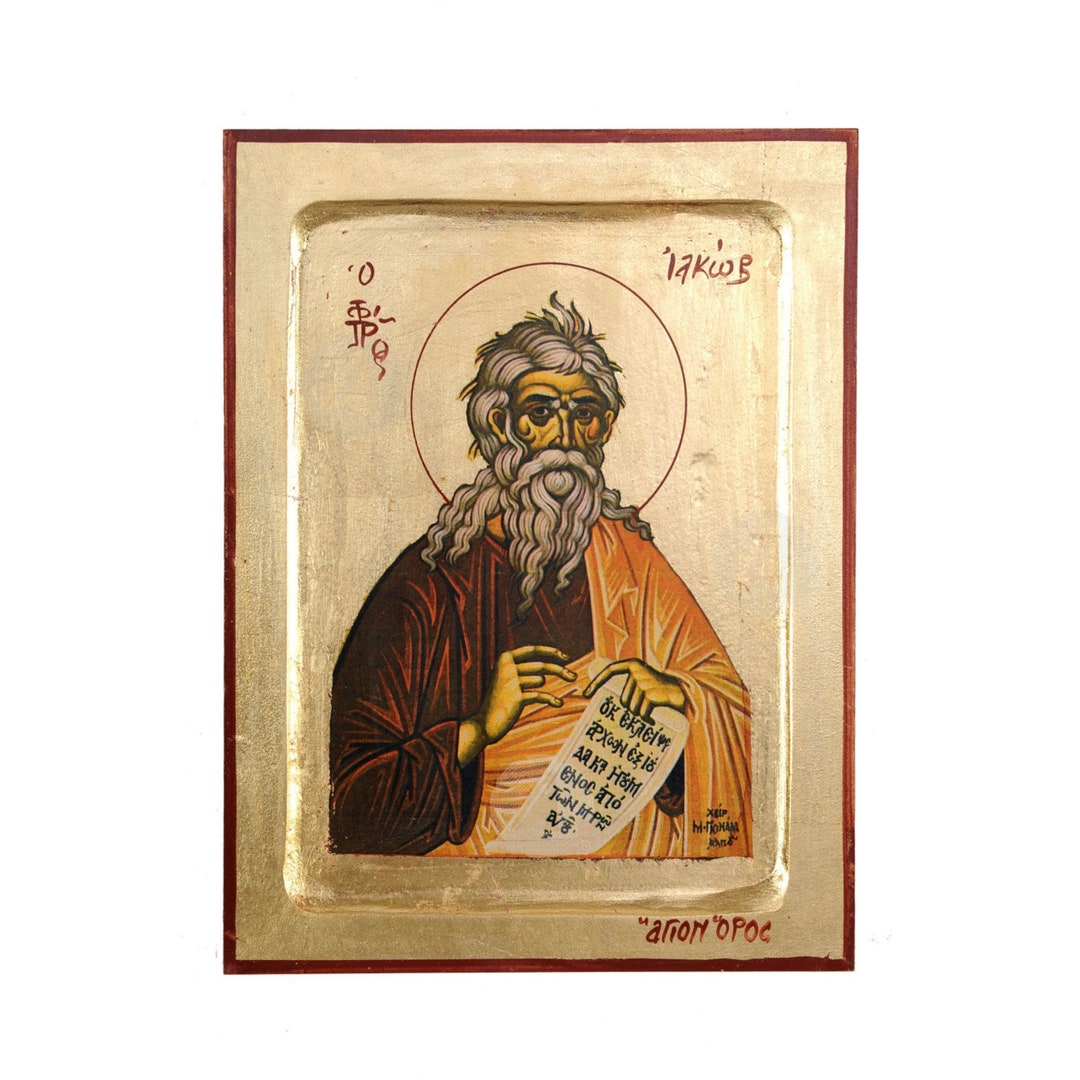 Saint Jacob the Patriarch Handmade Icon Golden Leaves Plated - Etsy