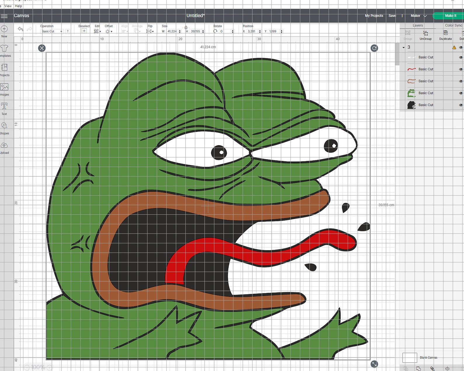 Pepe Frog Meme SVG PNG Cricut File Layered Cut Design for Printing ...