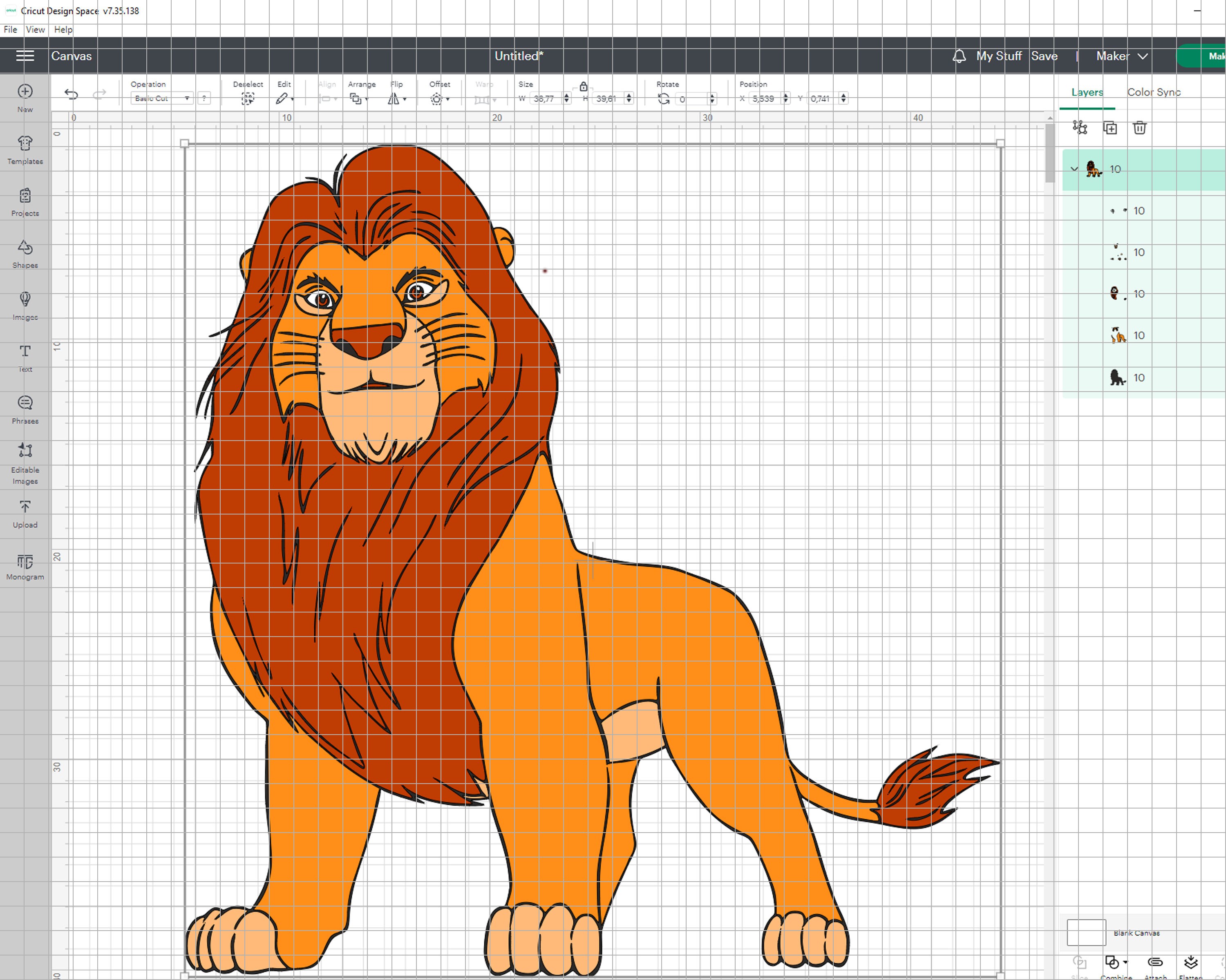 SVG PNG Cricut File Layered Cut Design for Printing, Engraving ...