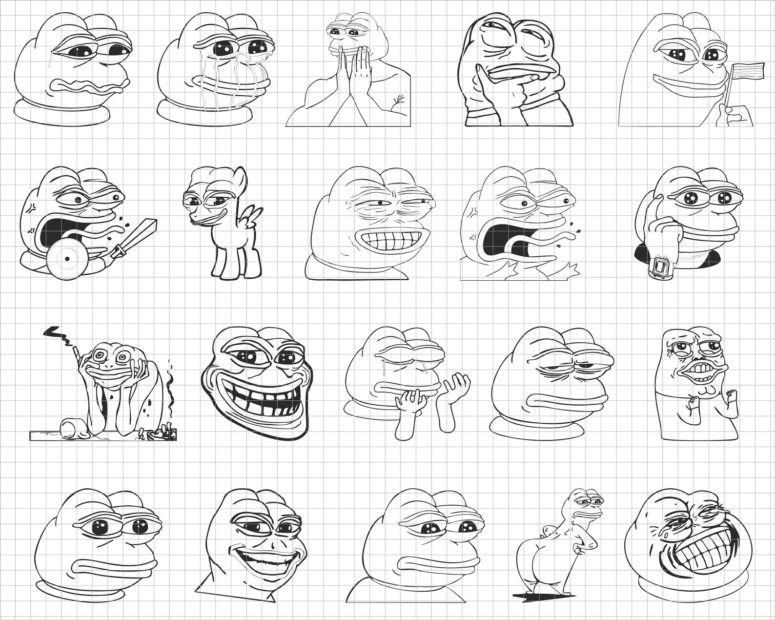 Pepe Frog Meme SVG PNG Cricut File Layered Cut Design for Printing ...