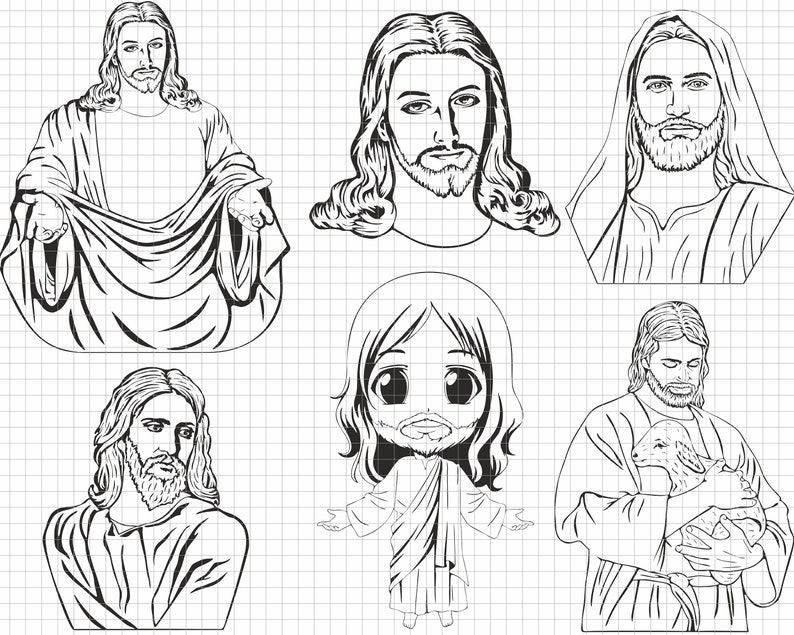 Jesus Christ SVG PNG Cricut File Layered Cut Design for Printing ...