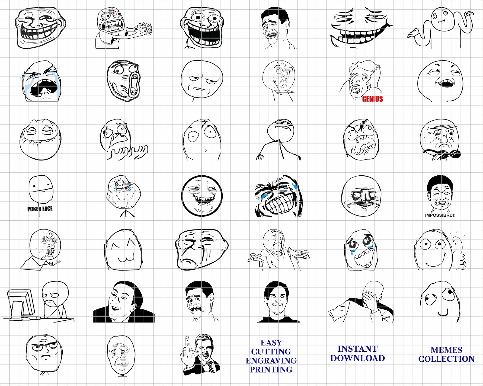 Old Memes SVG PNG Cricut File Layered Cut Design for Printing ...