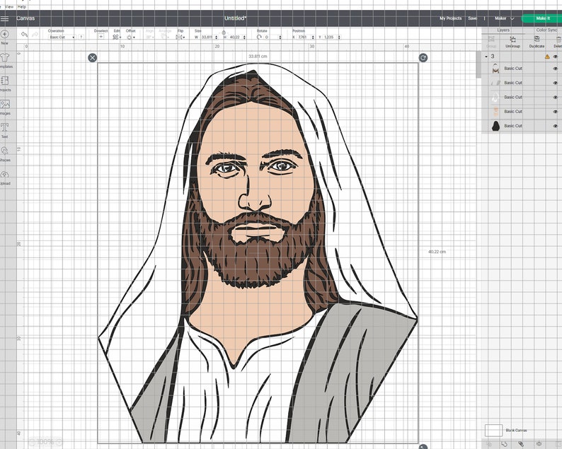 Jesus Christ SVG PNG Cricut File Layered Cut Design for Printing ...