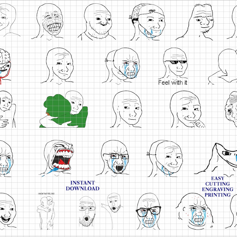 Wojak Stickers - Etsy